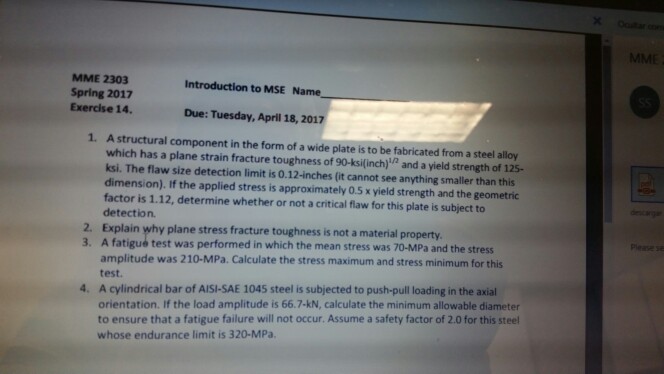 Solved MME 2303 Introduction to MSE Name Spring 2017 | Chegg.com