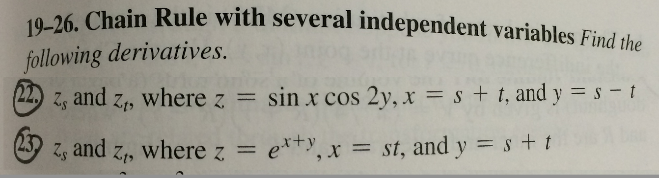 Solved Chain rule with several independent variables find | Chegg.com