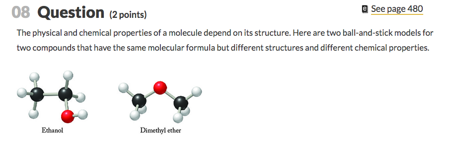 Solved The physical and chemical properties of a molecule | Chegg.com