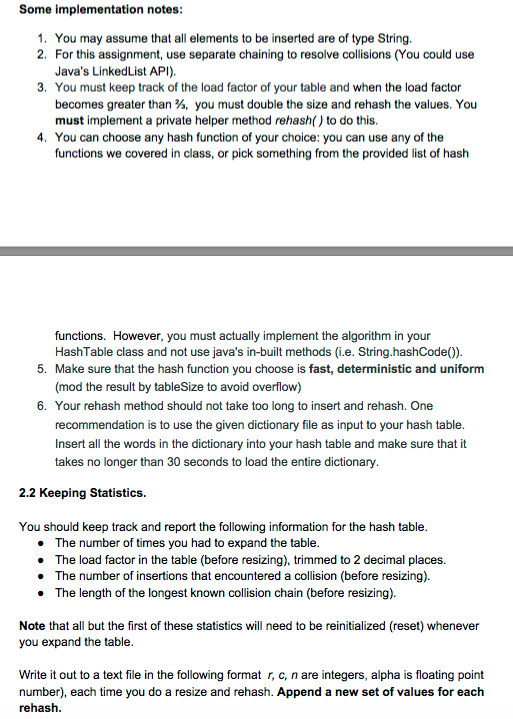 Solved Creating a basic HASHTABLE java Help! Please show | Chegg.com