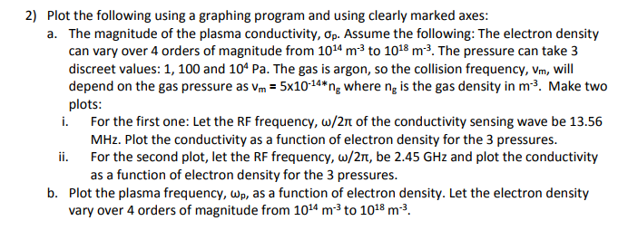 2) Plot the following using a graphing program and | Chegg.com