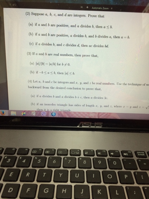 Solved Suppose a, b, c, and d are integers. Prove that if a | Chegg.com
