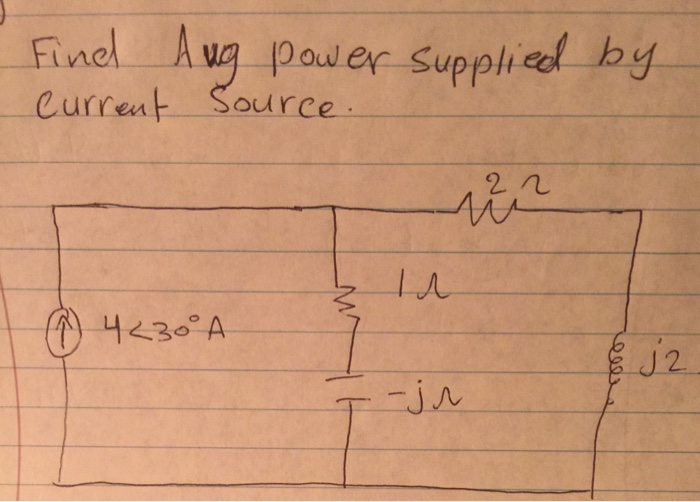 Solved Find Avg power supplied by current source. | Chegg.com