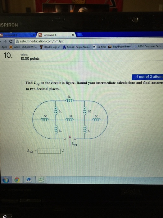 Solved Find Leq in the circuit in the figure. Round your | Chegg.com