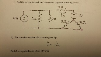 Solved Find the current through the 3 Ohm resistor the | Chegg.com