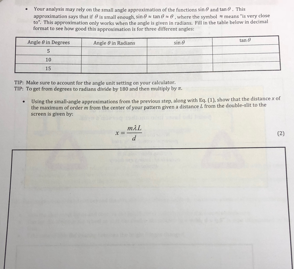 Solved Your analysis may rely on the small angle | Chegg.com