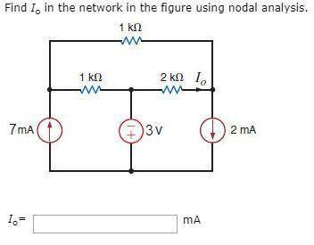 Solved Find I in the network in the figure using nodal | Chegg.com