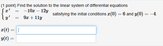Solved Find the solution to the linear system of | Chegg.com