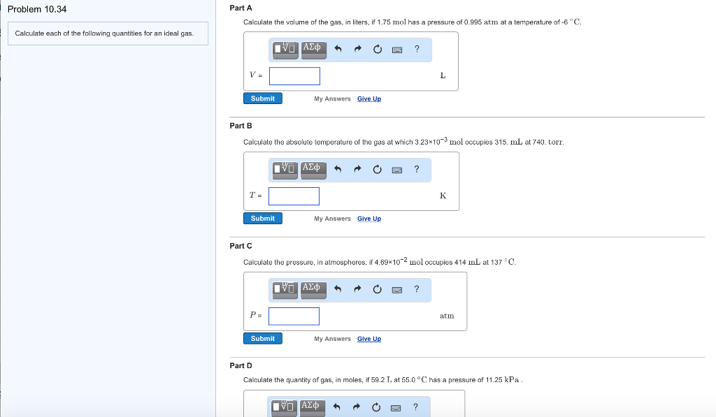 Solved Calculate each of the following quantities for an | Chegg.com