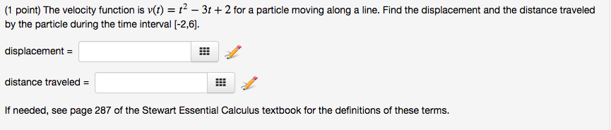 Solved The velocity function is v(t) = t^2 - 3t + 2 for a | Chegg.com
