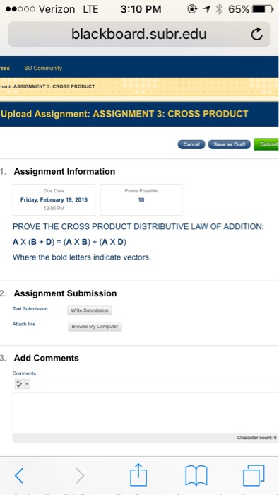 Solved PROVE THE CROSS PRODUCT DISTRIBUTIVE LAW OF ADDITION: | Chegg.com