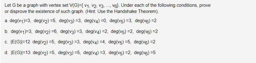 Solved Let G be a graph with vertex set V(G)={ V1, V2, V3, | Chegg.com