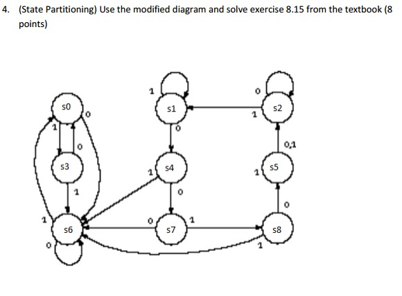 Show how to partition the state diagram into three | Chegg.com