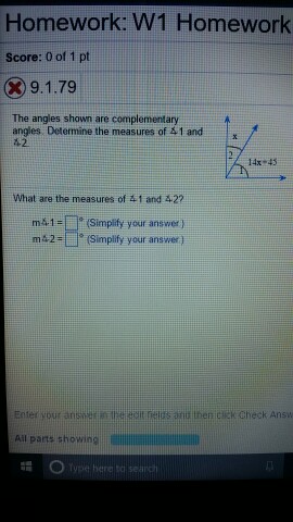Solved The angles shown are complementary angles. Determine | Chegg.com