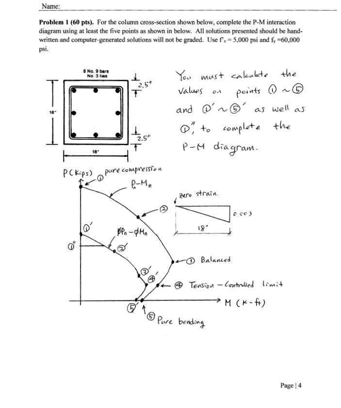Design of Concrete Structures: For the column | Chegg.com