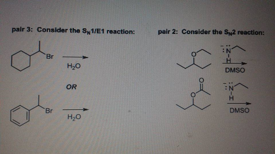 Solved -Circle the faster reaction in each pair. -Provide a | Chegg.com