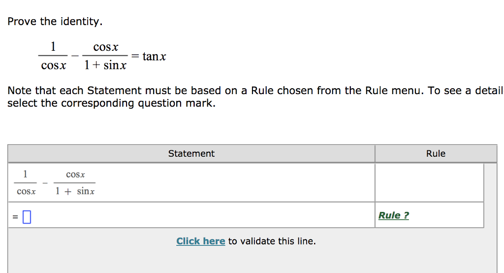 Solved Prove the identity. COSX = tanx cosx 1 + sinx Note | Chegg.com