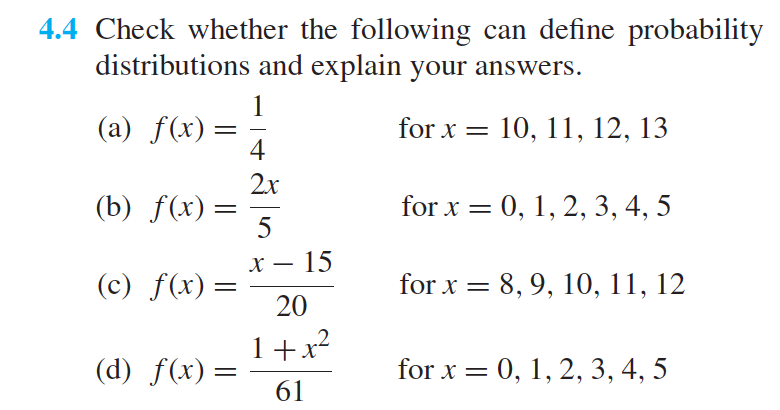Solved Check whether the following can define probability | Chegg.com