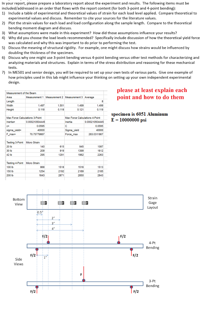 in your report, please prepare a laboratory report | Chegg.com