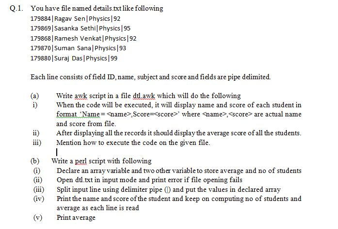 Solved You have file named details.txt like following | Chegg.com
