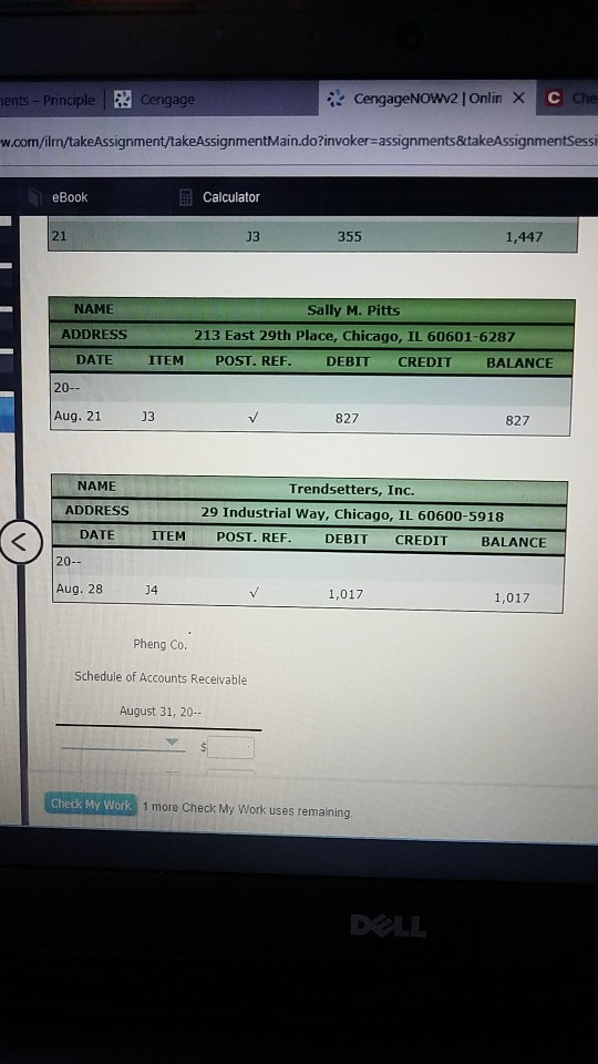 Solved gent Ldkeunprogress erc eBook Calculator Schedule of | Chegg.com