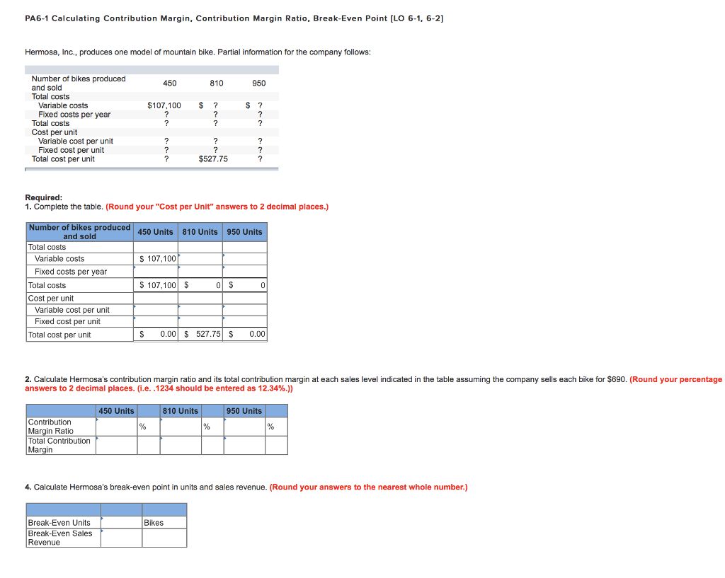 Solved PA6-1 Calculating Contribution Margin, Contribution | Chegg.com