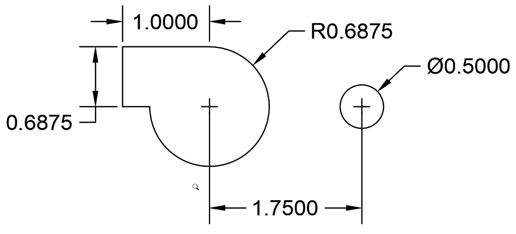 1.0000 R0.6875 00.5000 0.6875- 1.7500 | Chegg.com