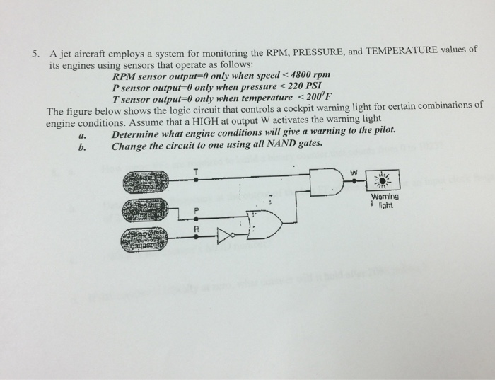 Solved A jet aircraft employs a system for monitoring the | Chegg.com