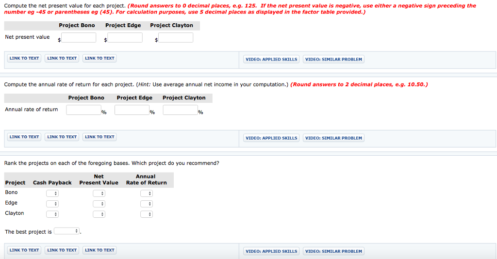 Solved Problem 24-1A U3 Company is considering three | Chegg.com