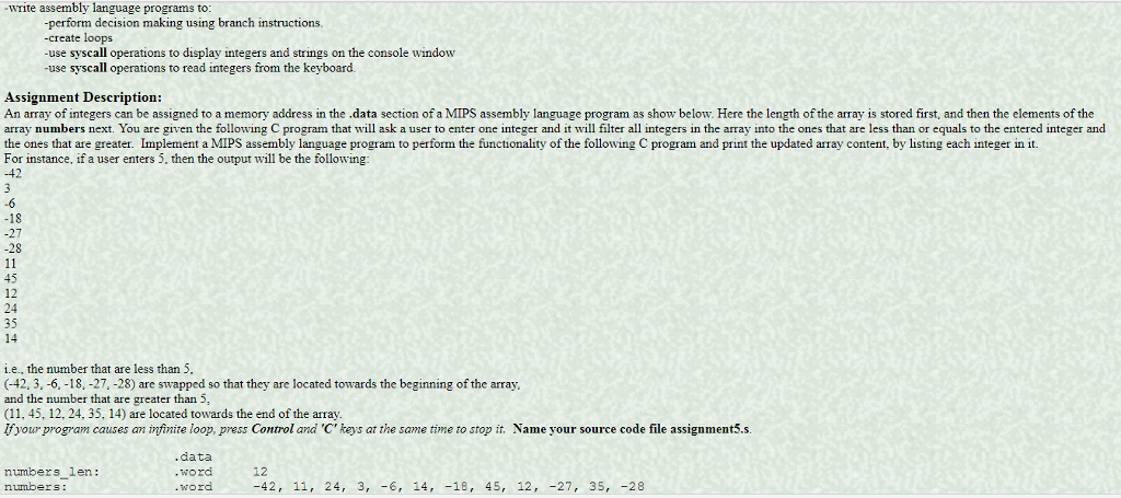 Solved write assembly language programs to -perform decision | Chegg.com