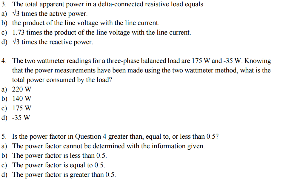 Solved In a three-phase balanced circuit, the active power | Chegg.com