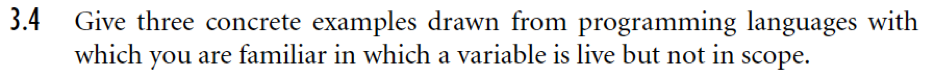 Solved Give three concrete examples drawn from programming | Chegg.com