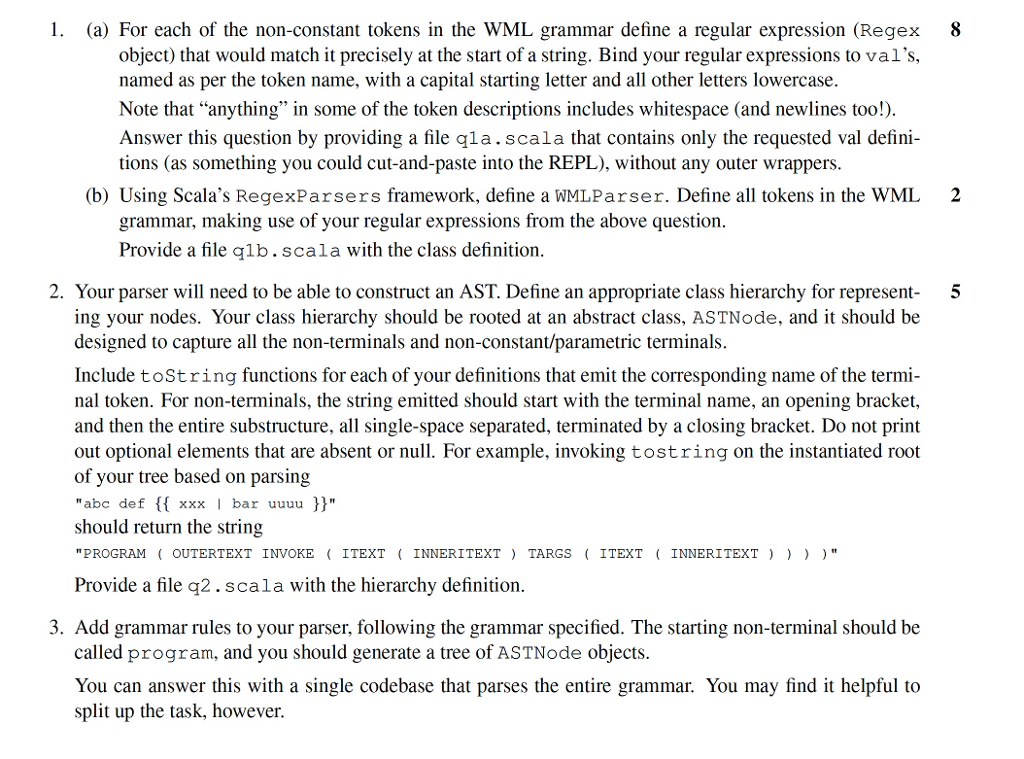 Programming Languages and Paradigms COMP 302, Winter | Chegg.com