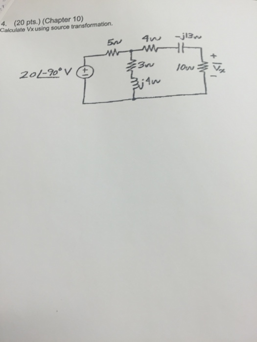 Solved Calculate Vx using source transformation. | Chegg.com Solved Calculate Vx using source transformation. | Chegg.com