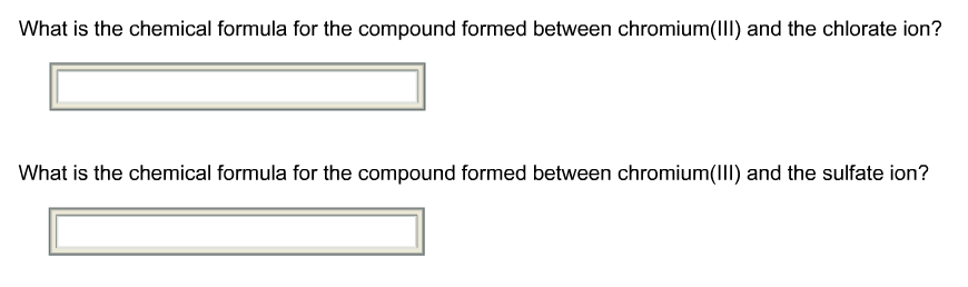 Solved What is the chemical formula for the compound formed | Chegg.com