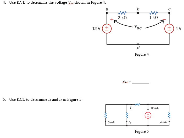 Solved Use KVL to determine the voltage V_ac, shown in | Chegg.com