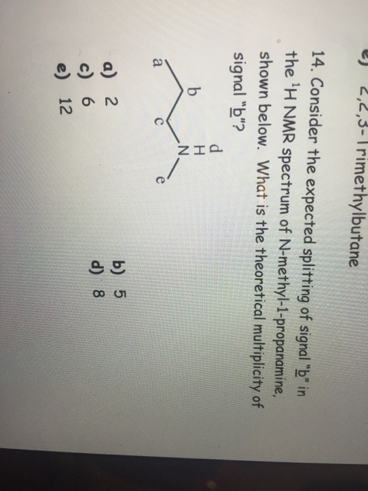 Solved Consider the expected splitting of signal "b" in the | Chegg.com