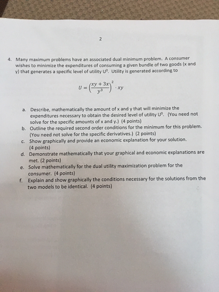 Solved 4. Many maximum problems have an associated dual | Chegg.com
