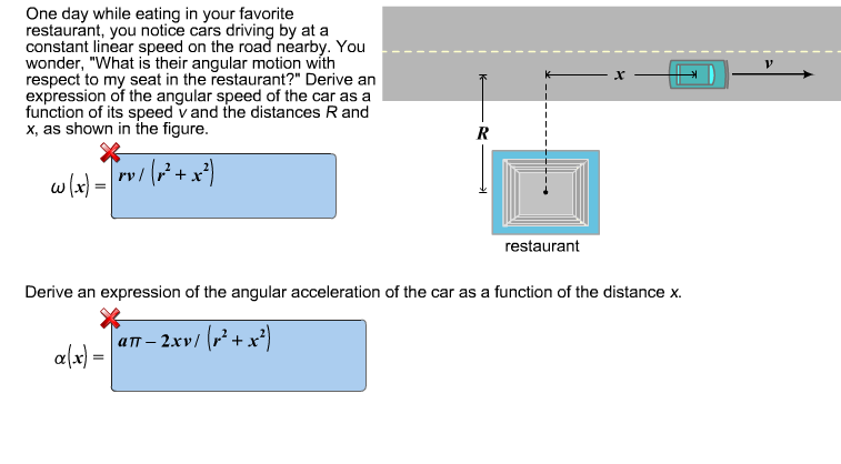Solved Derive an expression of the angular speed of the car | Chegg.com