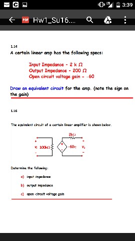 Solved A certain linear amp has the following specs: Input | Chegg.com