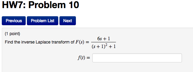 Solved HW7: Problem 7 Previous Problem List Next Find the | Chegg.com