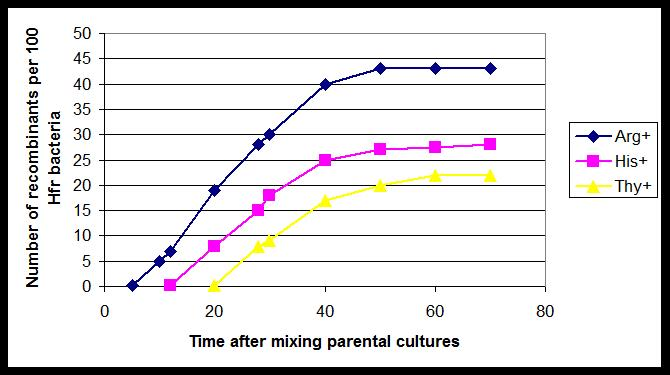 Solved Shown below are the results of an interrupted mating | Chegg.com