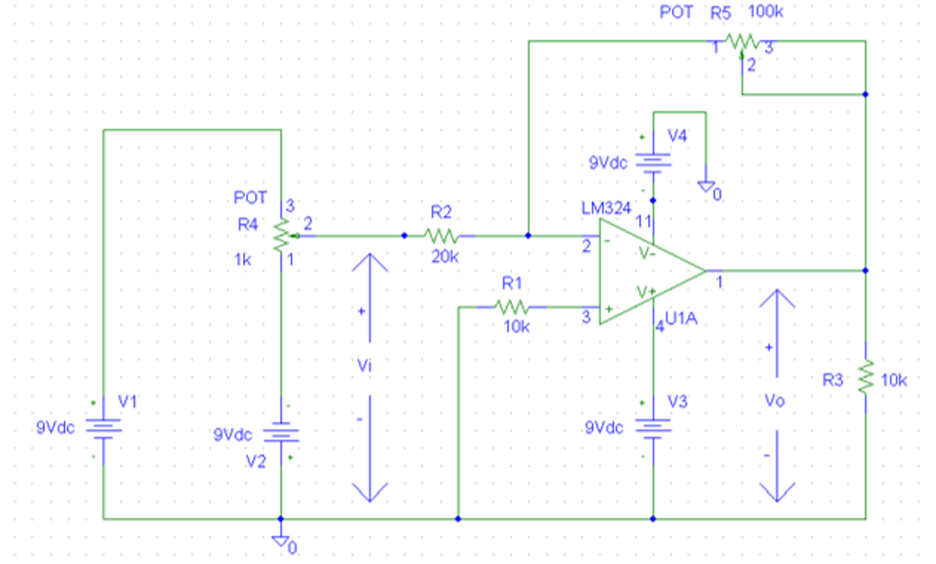 Solved : Circuit diagram for inverting op amp. 1. | Chegg.com