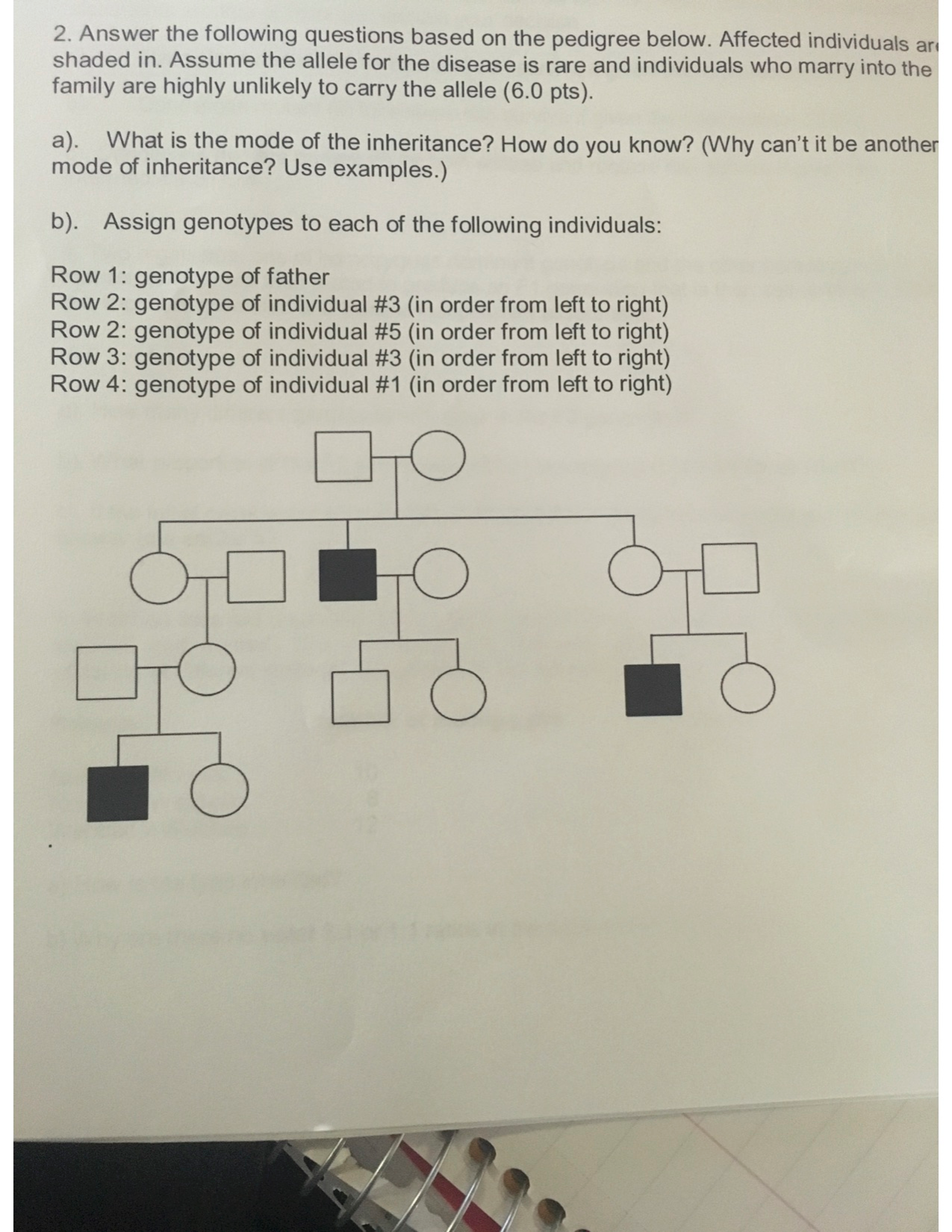 Solved Answer the following questions based on the pedigree | Chegg.com