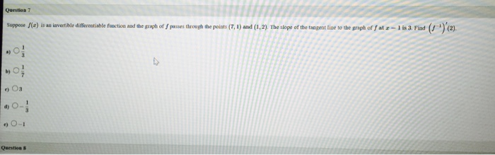 Solved Suppose f(x) is an invertible differentiable function | Chegg.com