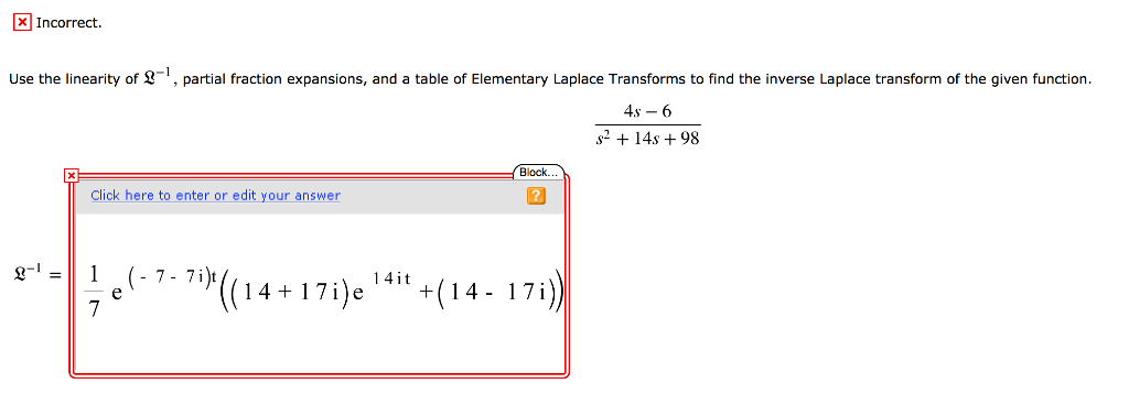 Solved Use the linearity of ^-1, partial fraction | Chegg.com