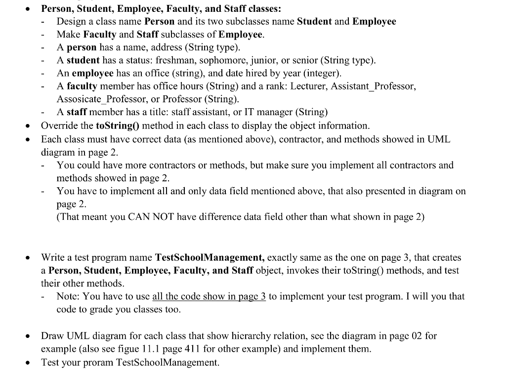 Solved Person, Student, Employee, Faculty, and Staff | Chegg.com