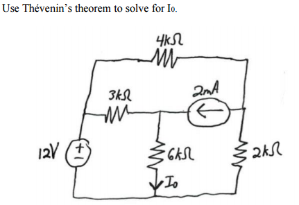 Solved Use Thevenin's theorem to solve for I_0. | Chegg.com