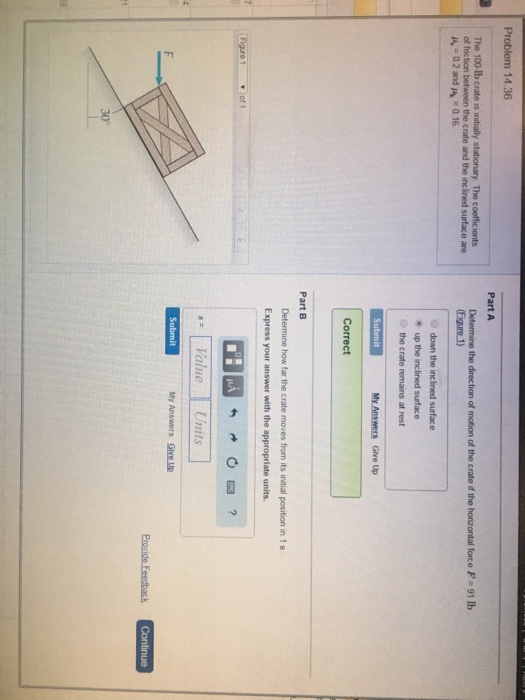 Solved The 100-lb crate is initially stationary. The | Chegg.com