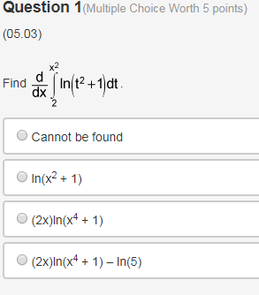 Solved Question 1 (Multiple Choice Worth 5 points) (05.03) | Chegg.com
